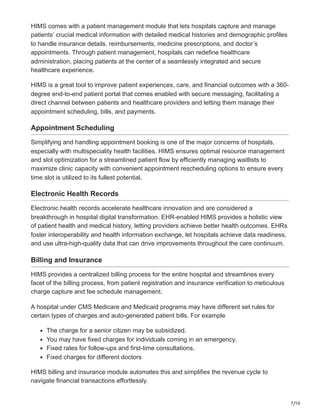 The Future of Hospital Care and Management: HIMS for the Win | PDF