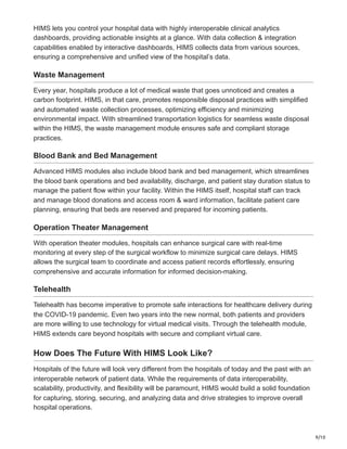 The Future of Hospital Care and Management: HIMS for the Win | PDF