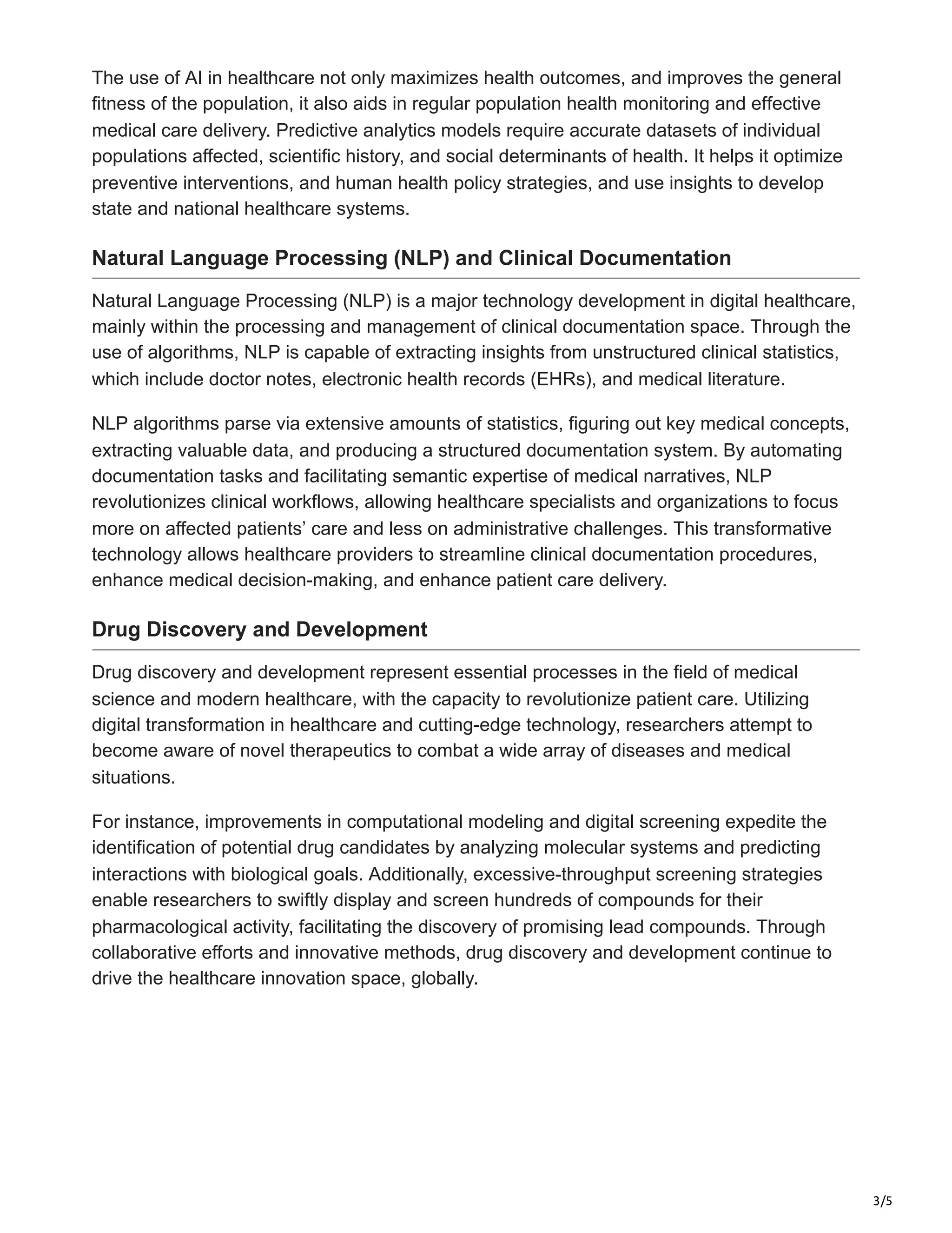 The Potential for Artificial Intelligence in Healthcare | PDF | Technology Industry | Industries