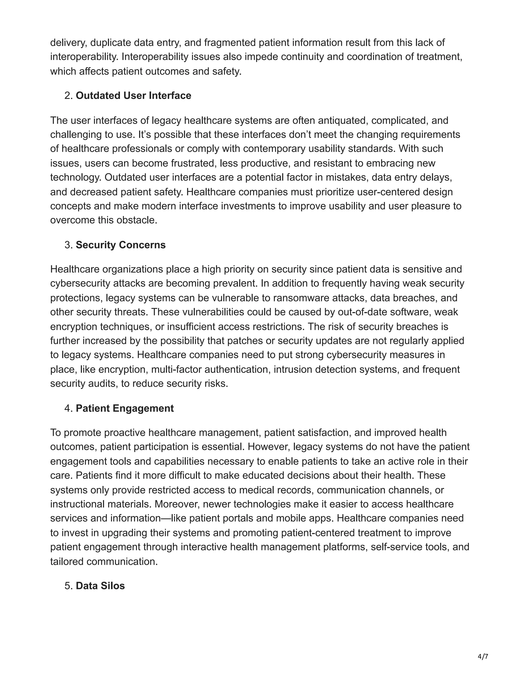 Modernizing Legacy Systems in Healthcare: A Comprehensive Guide | PDF | Operating Systems ...