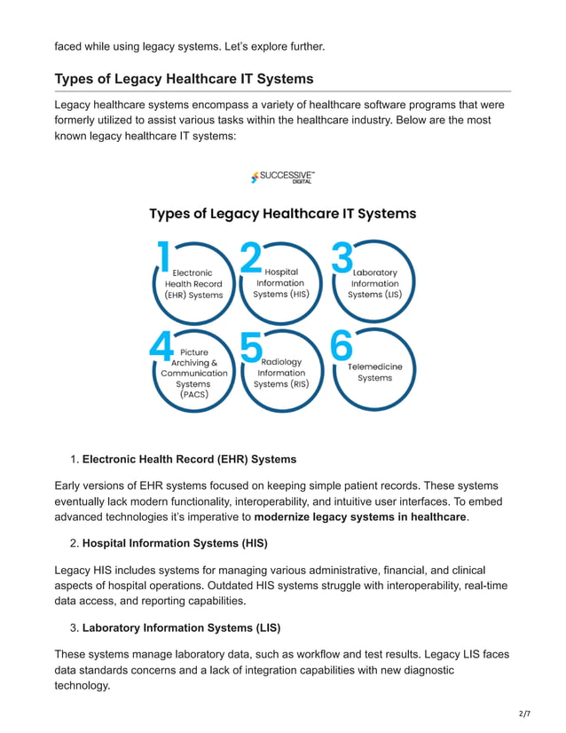 Modernizing Legacy Systems in Healthcare: A Comprehensive Guide | PDF | Operating Systems ...