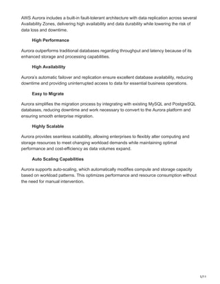 AWS RDS Vs Aurora: Everything You Need to Know | PDF