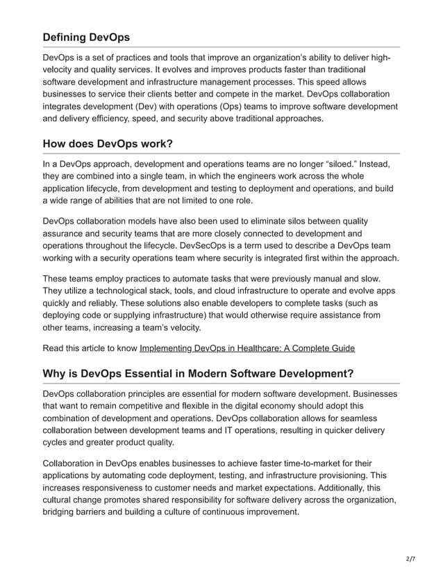 6 Proven Tips for Effective DevOps Collaboration and Communication | PDF