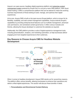 Why Should You Choose Acquia CMS For Headless Website Development? | PDF