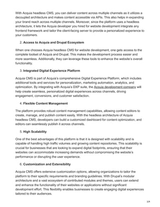 Why Should You Choose Acquia CMS For Headless Website Development? | PDF