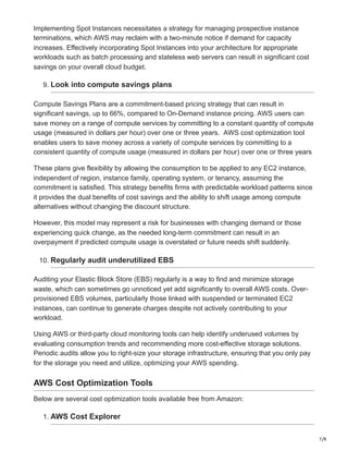 AWS Cost Optimization: Strategies for Maximizing Cloud Efficiency | PDF ...