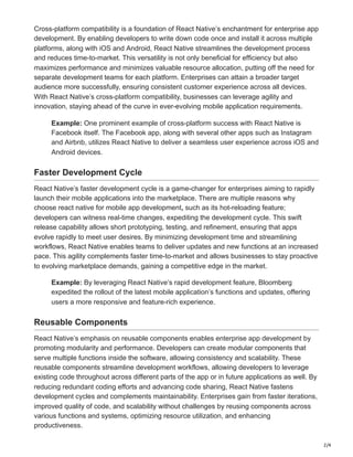 7 Reasons to Choose React Native for Enterprise App Development | PDF