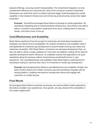 7 Reasons to Choose React Native for Enterprise App Development | PDF