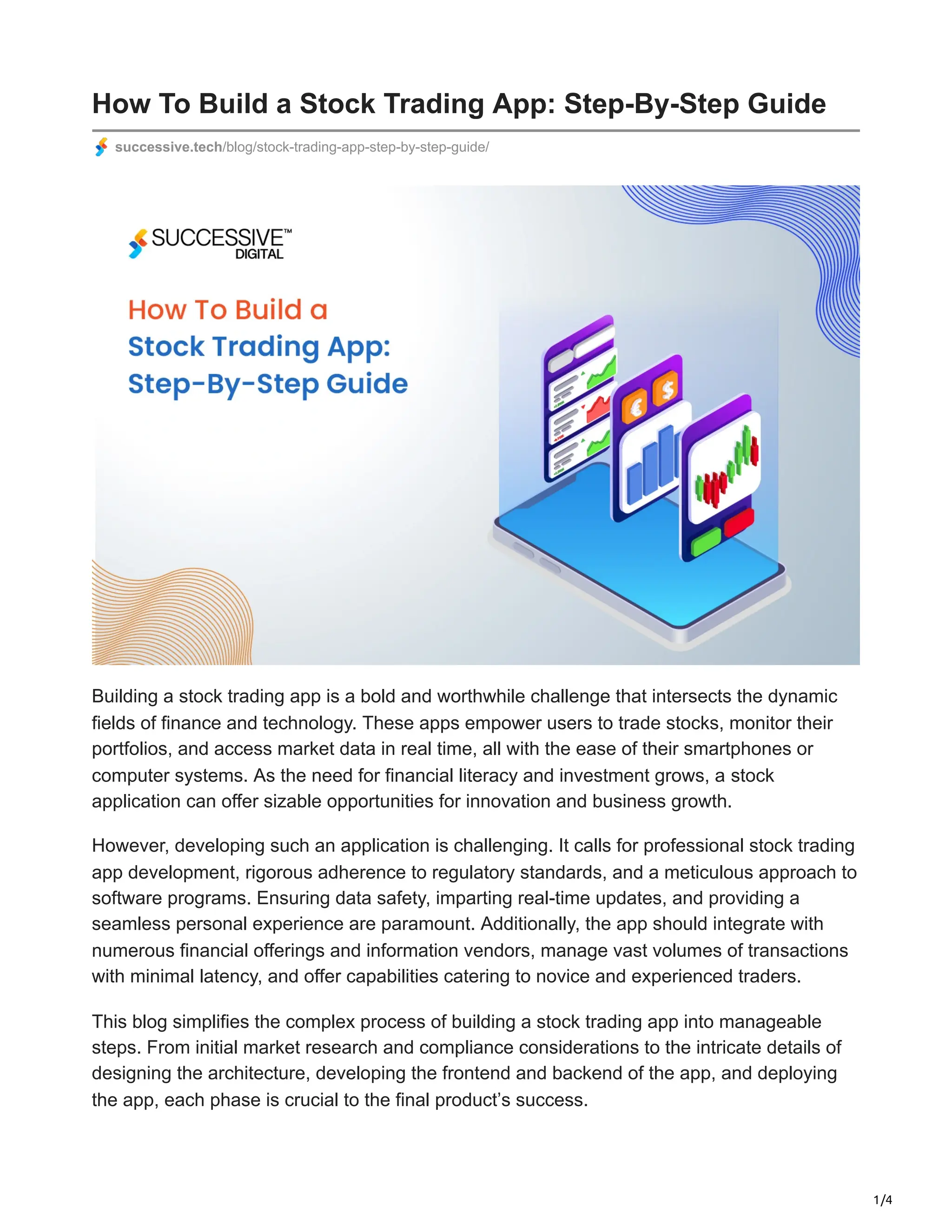 How To Build a Stock Trading App: Step-By-Step Guide | PDF