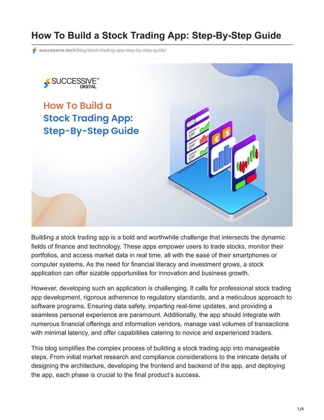 How To Build a Stock Trading App: Step-By-Step Guide | PDF