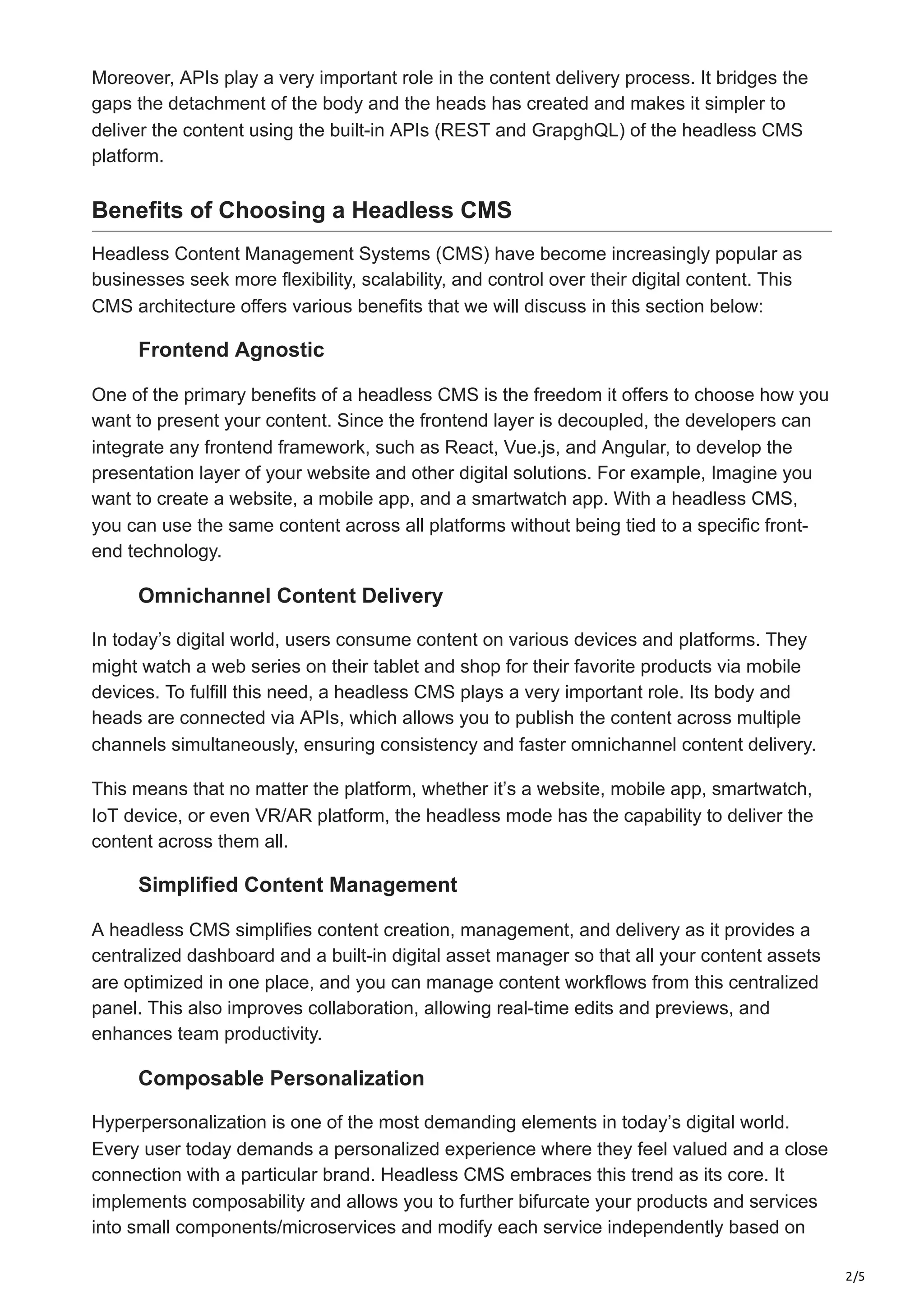 Migrating to Headless CMS: Challenges and Opportunities | PDF