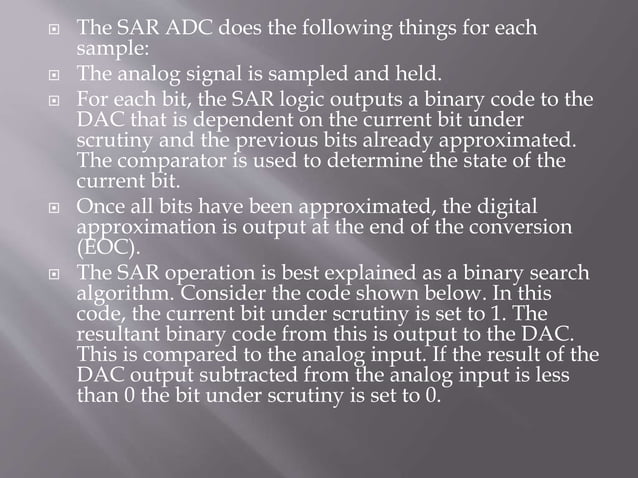 Successive approximation adc | PPTX | Digital Audio | Computer Software ...