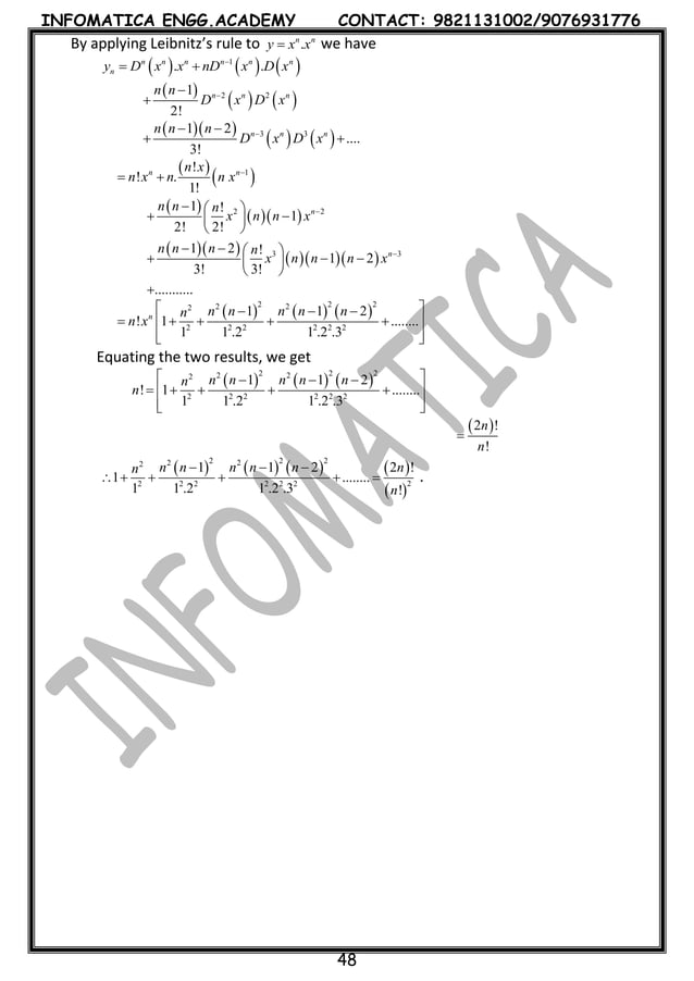 Successive differentiation | PDF