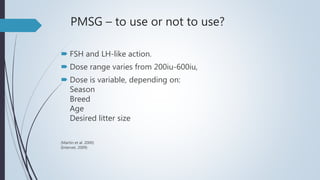 Success of Chronogest Sponges in Ewes to Manipulate Breeding | PPTX