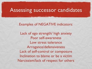 Successor assessment | PPT