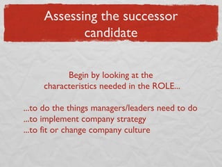 Successor assessment | PPT