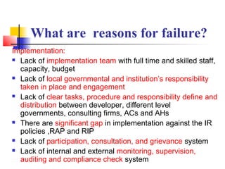 Success or failure perspectives from hydropower resettlement | PPT