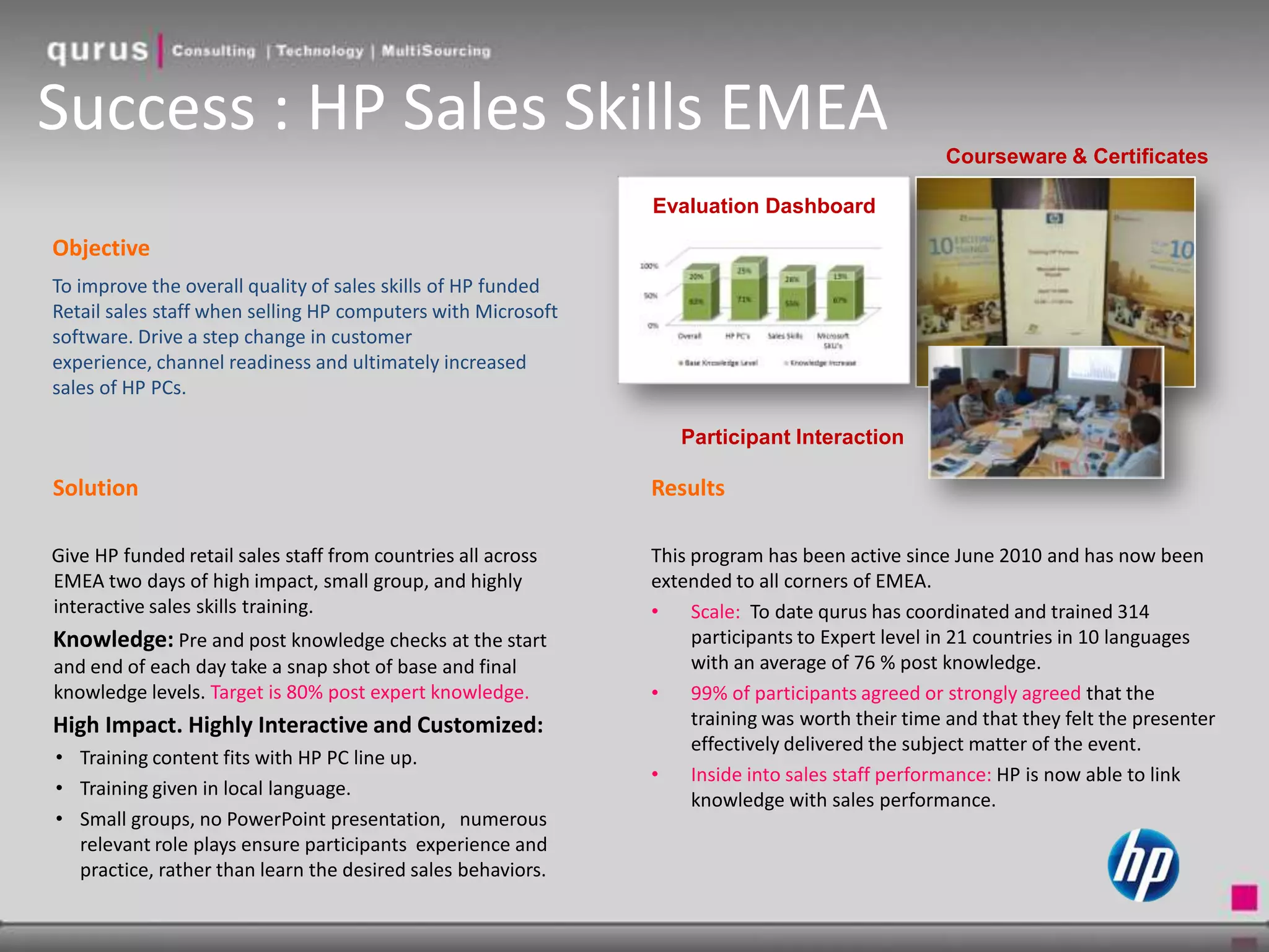 Qurus Success Story: Partner readiness and training | PPT