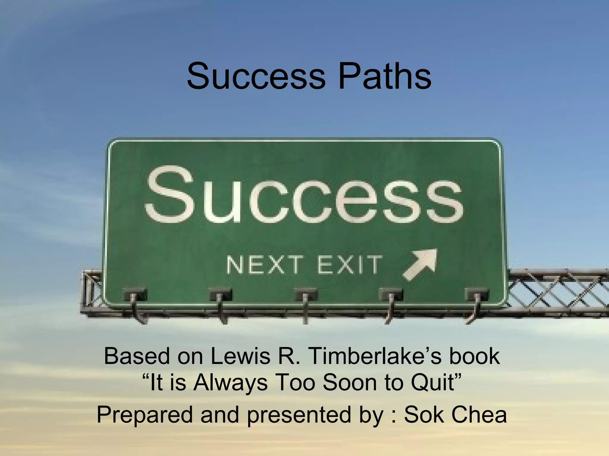 Success Paths | PPT