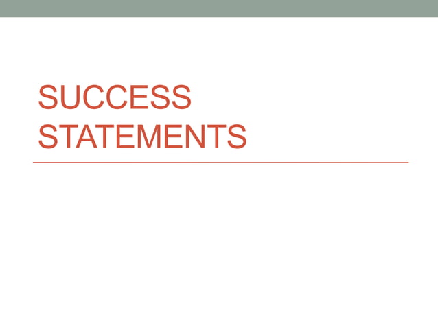 Success statements | PPTX