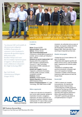 Success Story Alcea | PDF | Logistics | Business