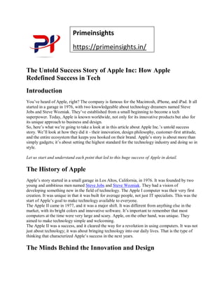 Success Story of Apple Inc.pdf
