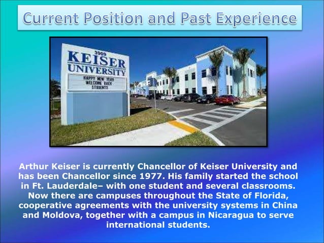 Success Story of Arthur Keiser and Keiser University.ppt