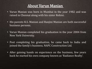 Success Story of a Top indian Entrepreneur Varun Manian | PPTX ...
