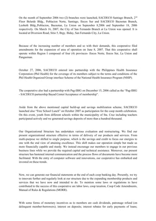 Success Story of SACDECO | DOC