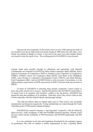 Success Story of SACDECO | DOC