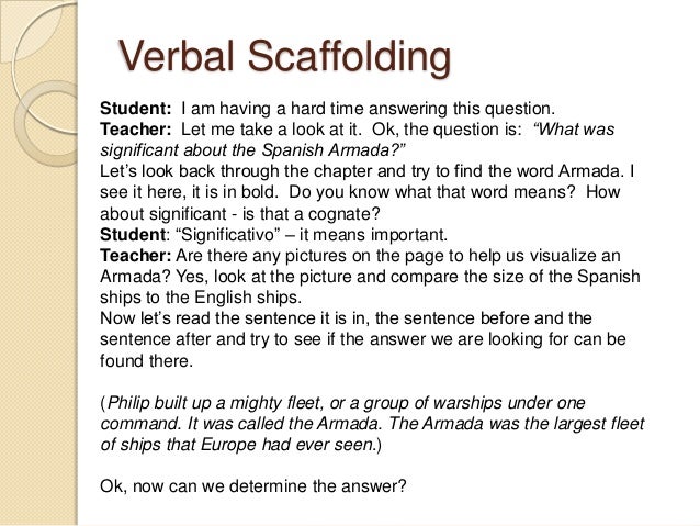 Success through Scaffolding