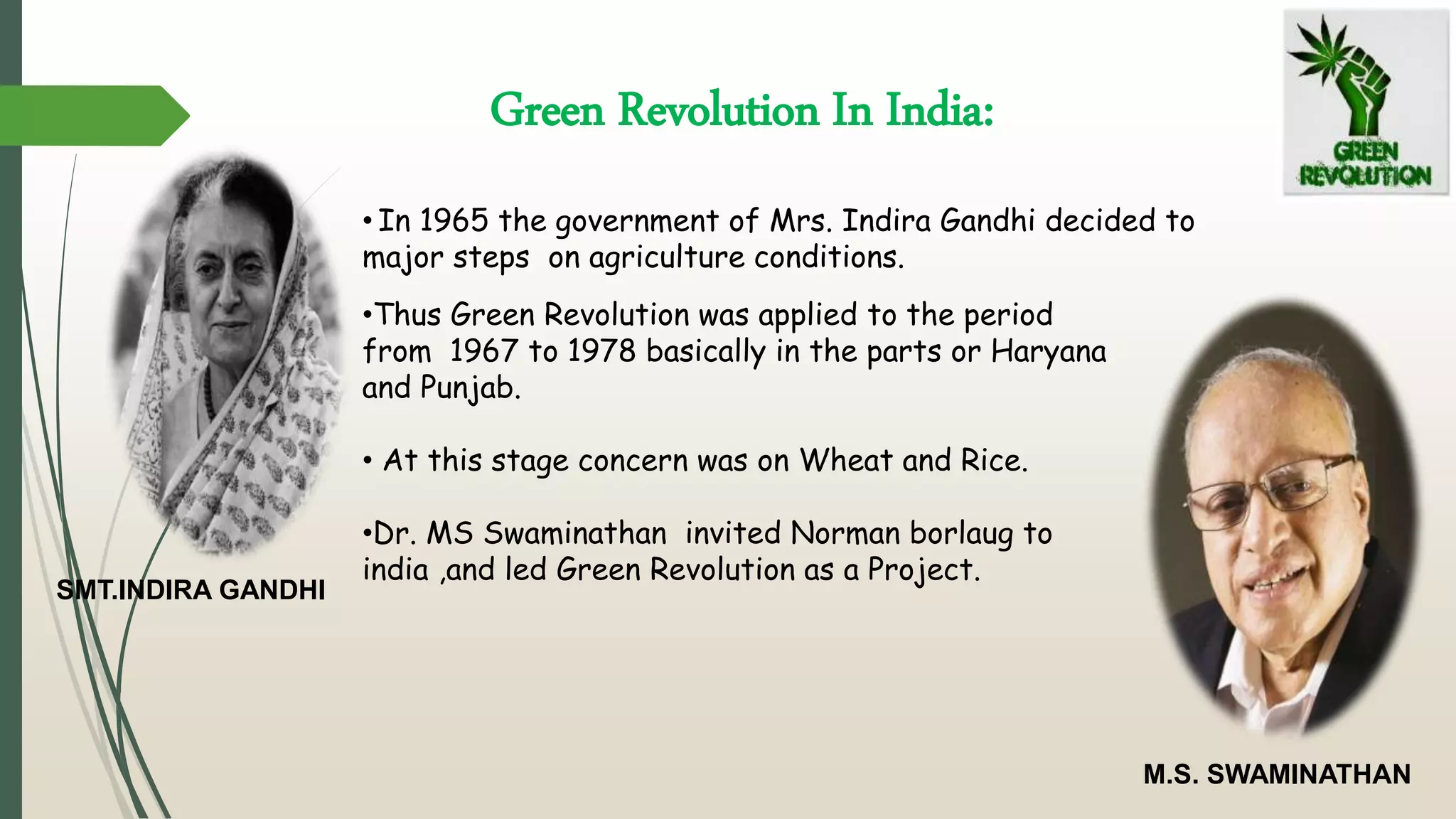 Succes story of green revolution | PPTX