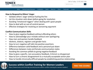 Success within conflict training for women leaders | PPTX
