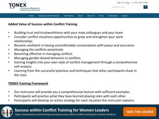Success within conflict training for women leaders | PPT