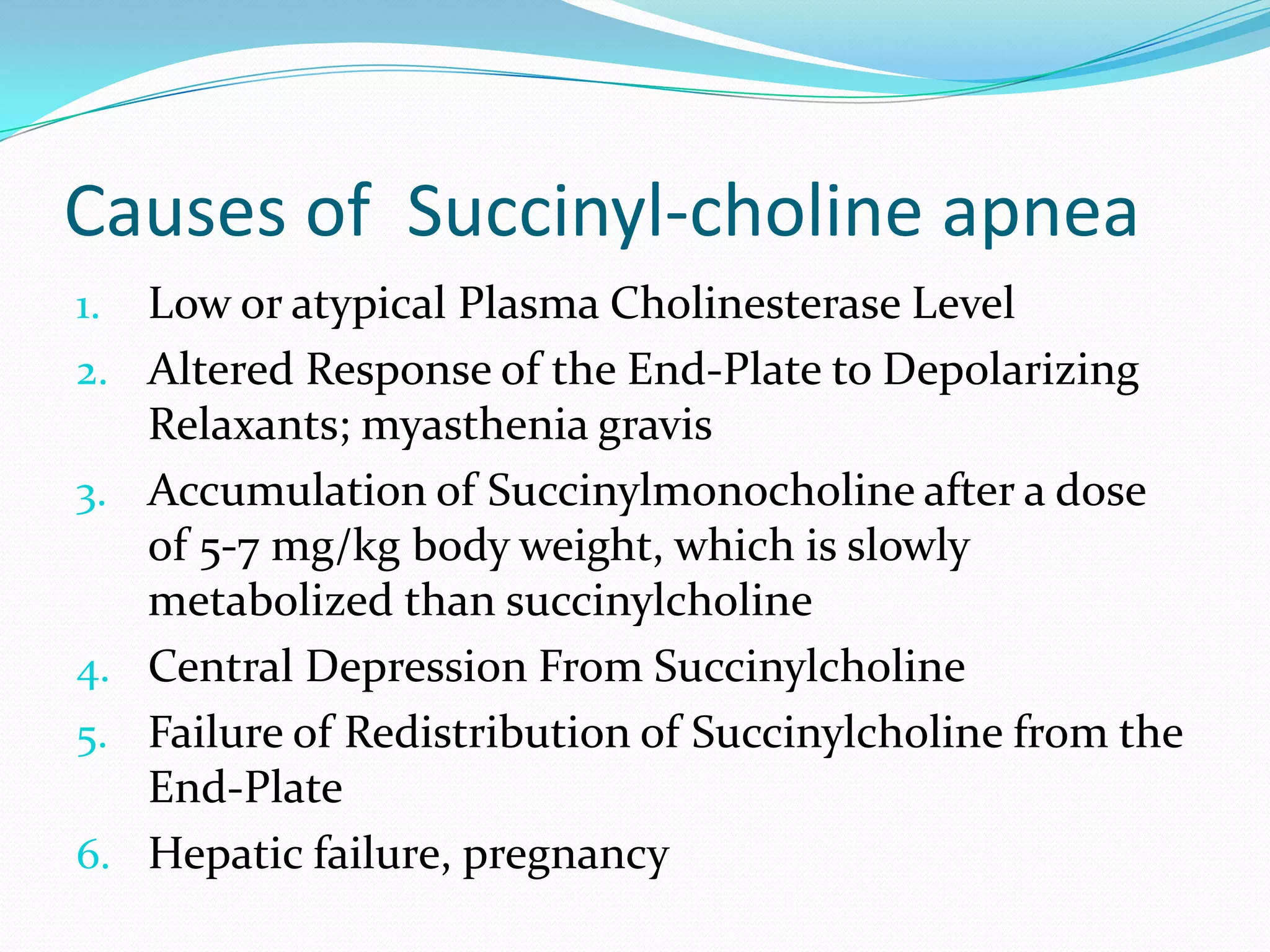 Succinyl choline apnea sharath | PPTX