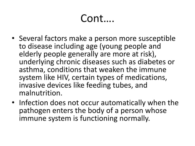 suceptible host.pptx | Infectious Diseases | Diseases and Conditions