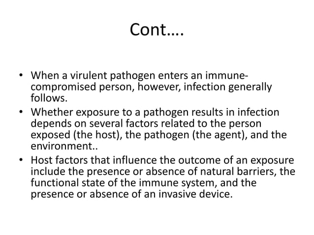 suceptible host.pptx | Infectious Diseases | Diseases and Conditions