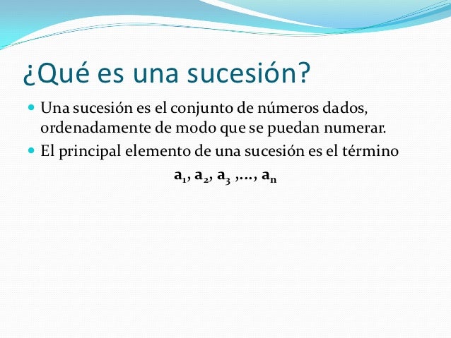Sucesiones