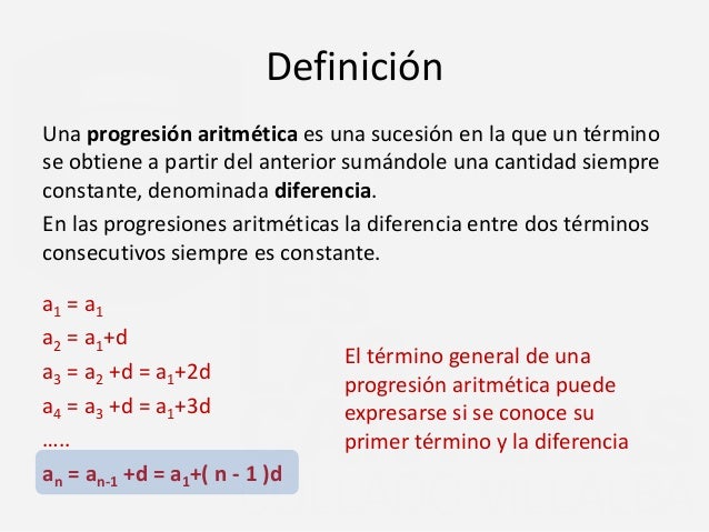Progresiones aritméticas y geométricas
