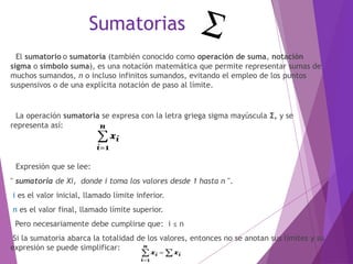 Sucesiones, sumatorias y progresiones | PPTX
