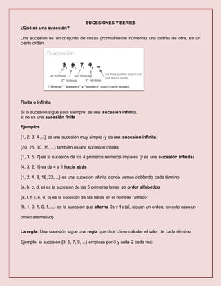 Sucesiones y series | DOCX