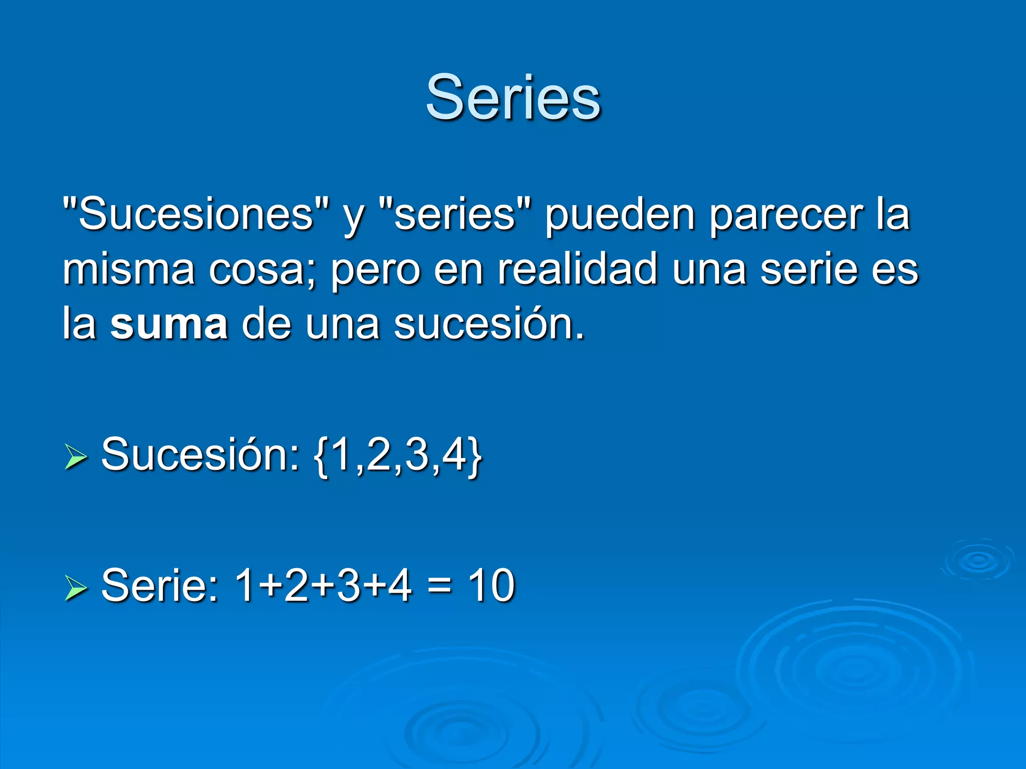 Sucesiones y series | PPT