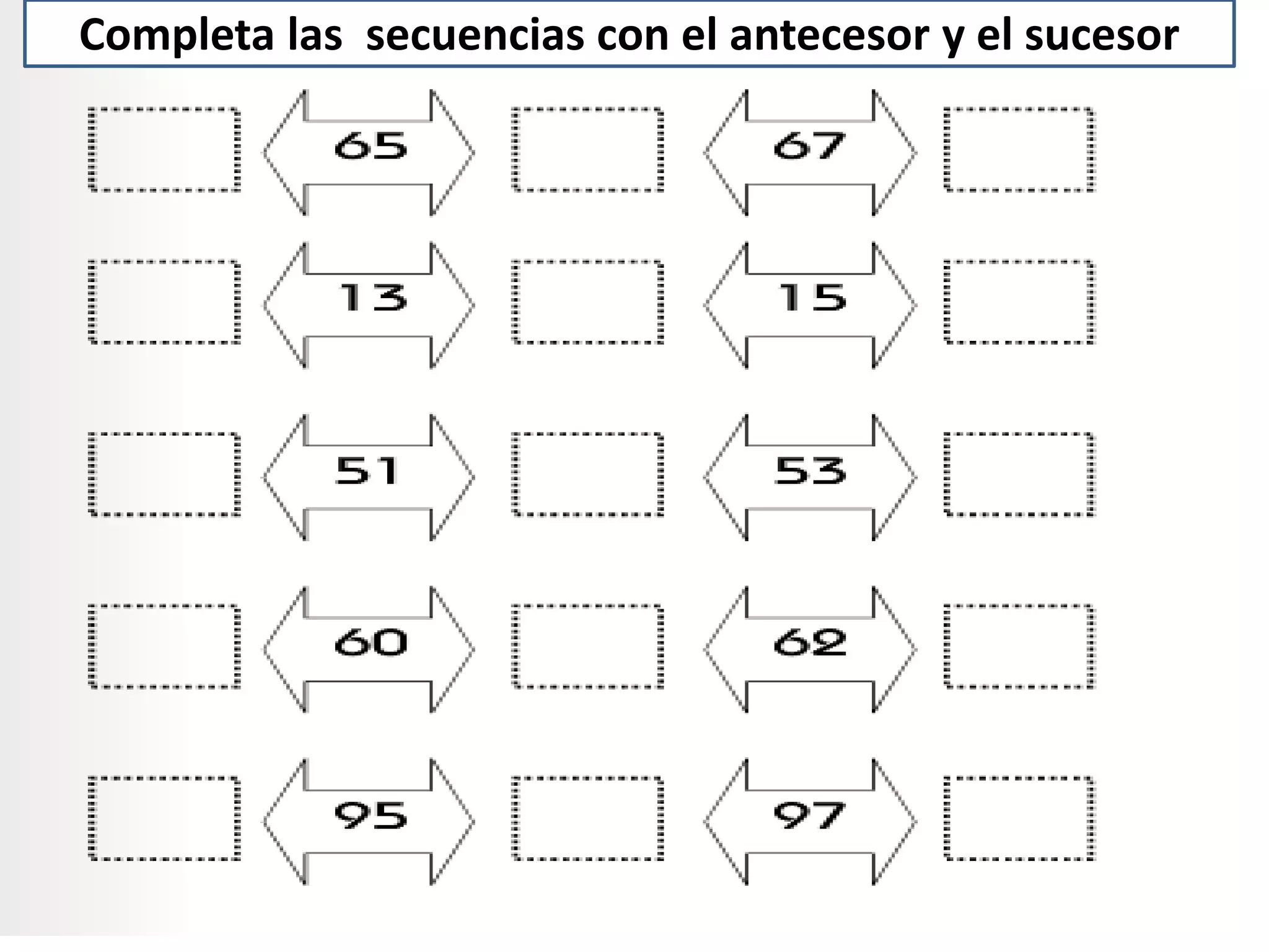 Sucesor y antecesor de nùmeros | PPTX