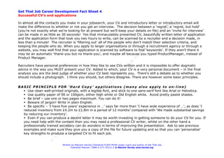 Job Hunt - How to write a winning CV | PPT