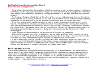 Job Hunt - How to write a winning CV | PPT