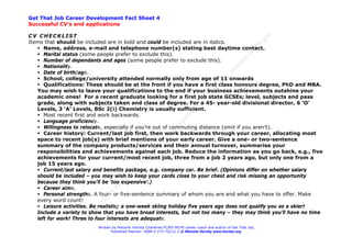 Job Hunt - How to write a winning CV | PPT