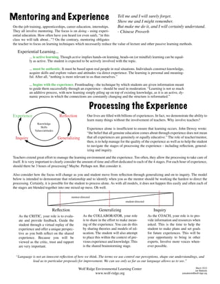 The Mentoring Life Cycle - Handout | PDF