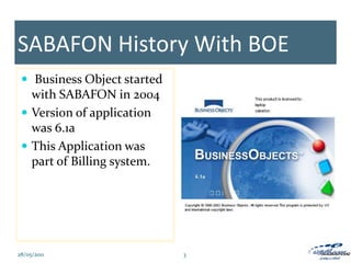 Sucess Story Of SABAFON for Business Intelligence from SAP | PDF