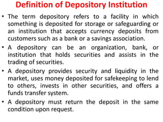 SU Ch2 M.Sc AcFn551 FMI 2022 sem2 Depository Financial Institution.pptx