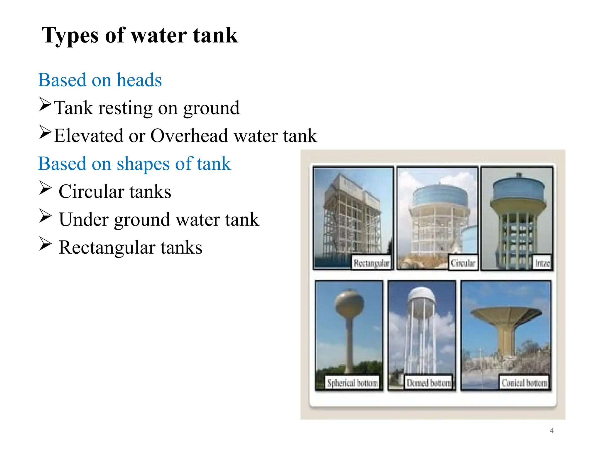 civil engineering project masters design of overhead water tank | PPTX